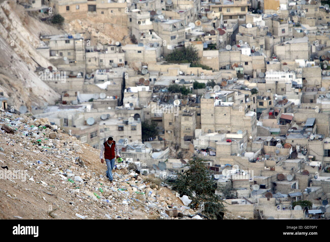 the city centre of Damaskus before the war in Syria in the middle east ...