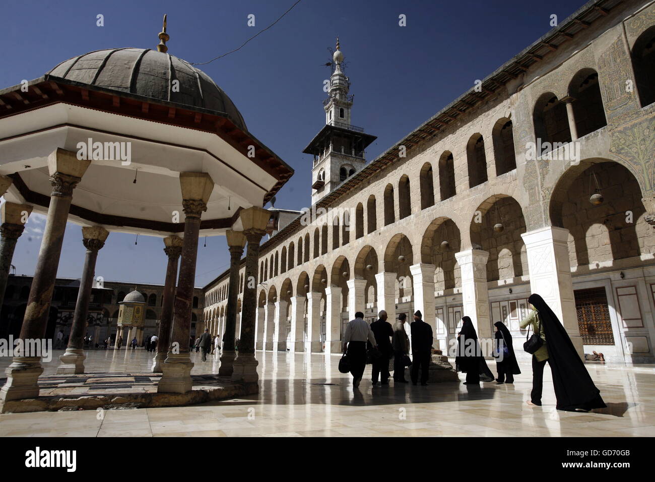 the Umayyad Mosque in the city of Damaskus in Syria in the middle east ...