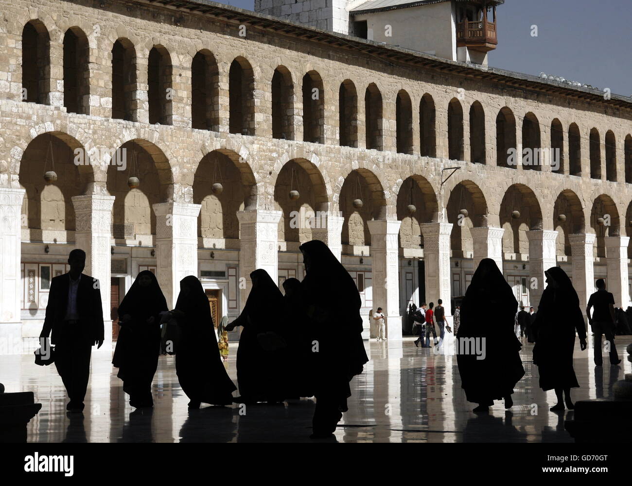 the Umayyad Mosque in the city of Damaskus in Syria in the middle east ...