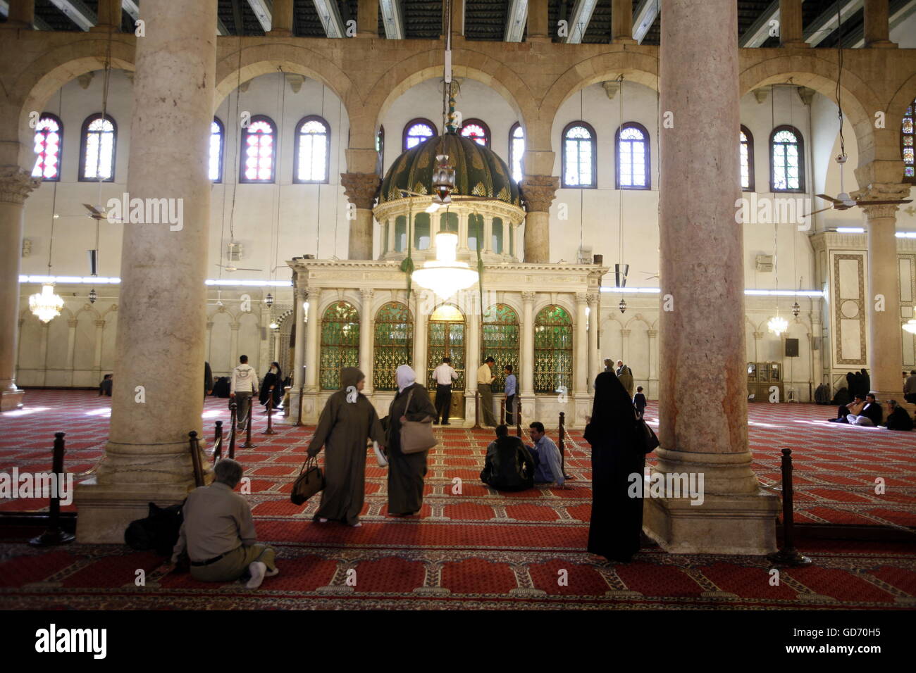 the Umayyad Mosque in the city of Damaskus in Syria in the middle east ...