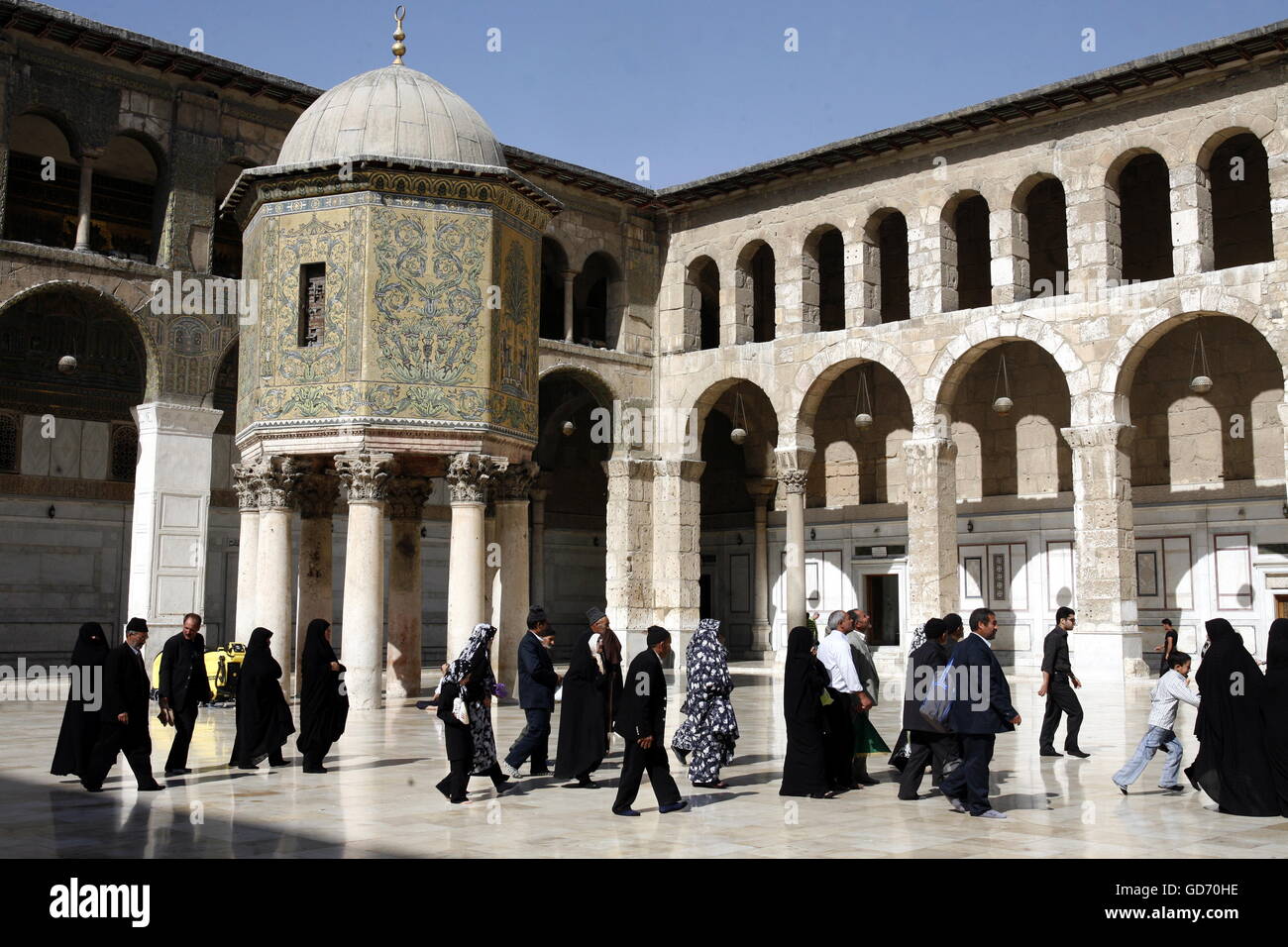 the Umayyad Mosque in the city of Damaskus in Syria in the middle east ...