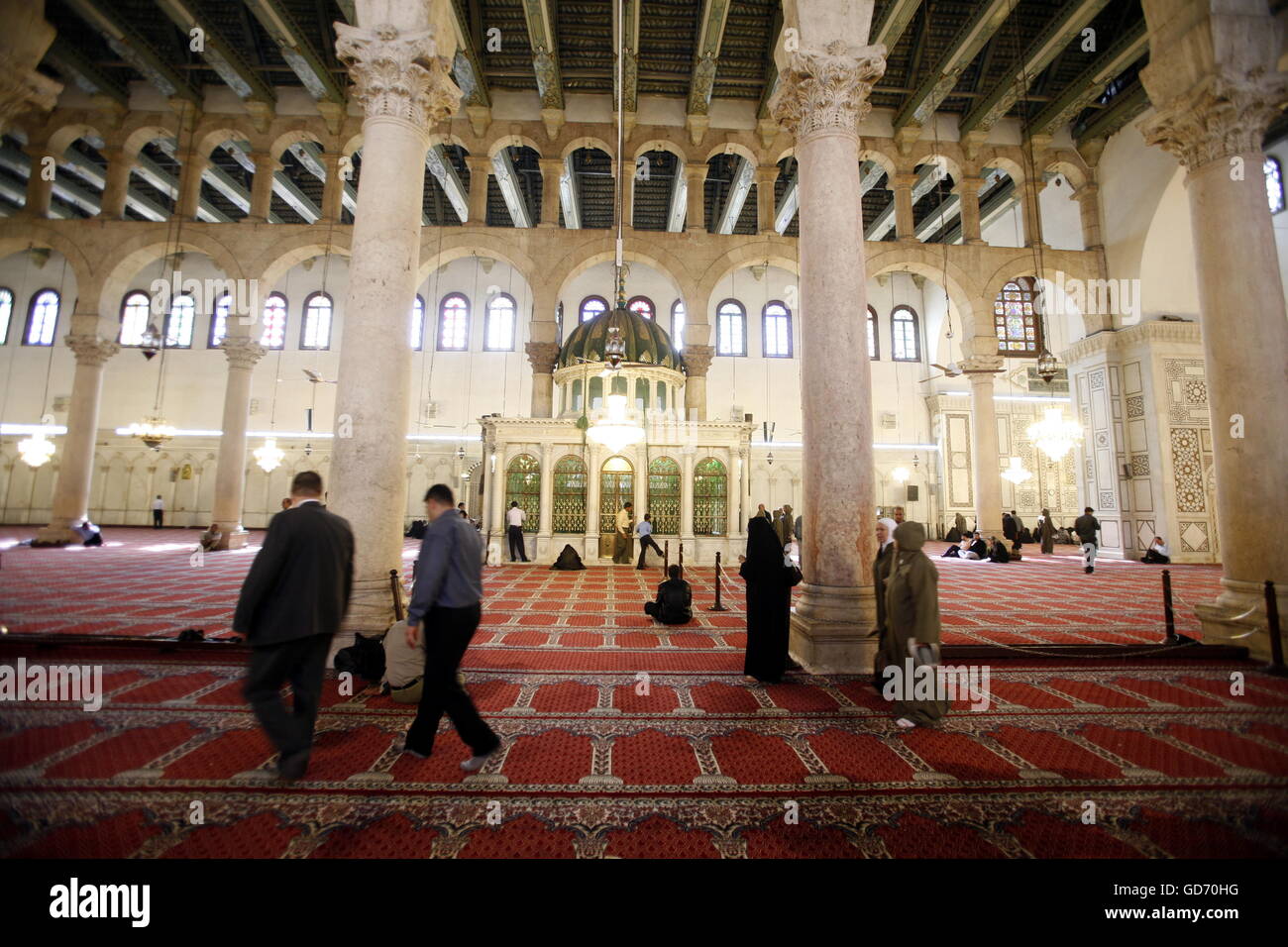 the Umayyad Mosque in the city of Damaskus in Syria in the middle east ...