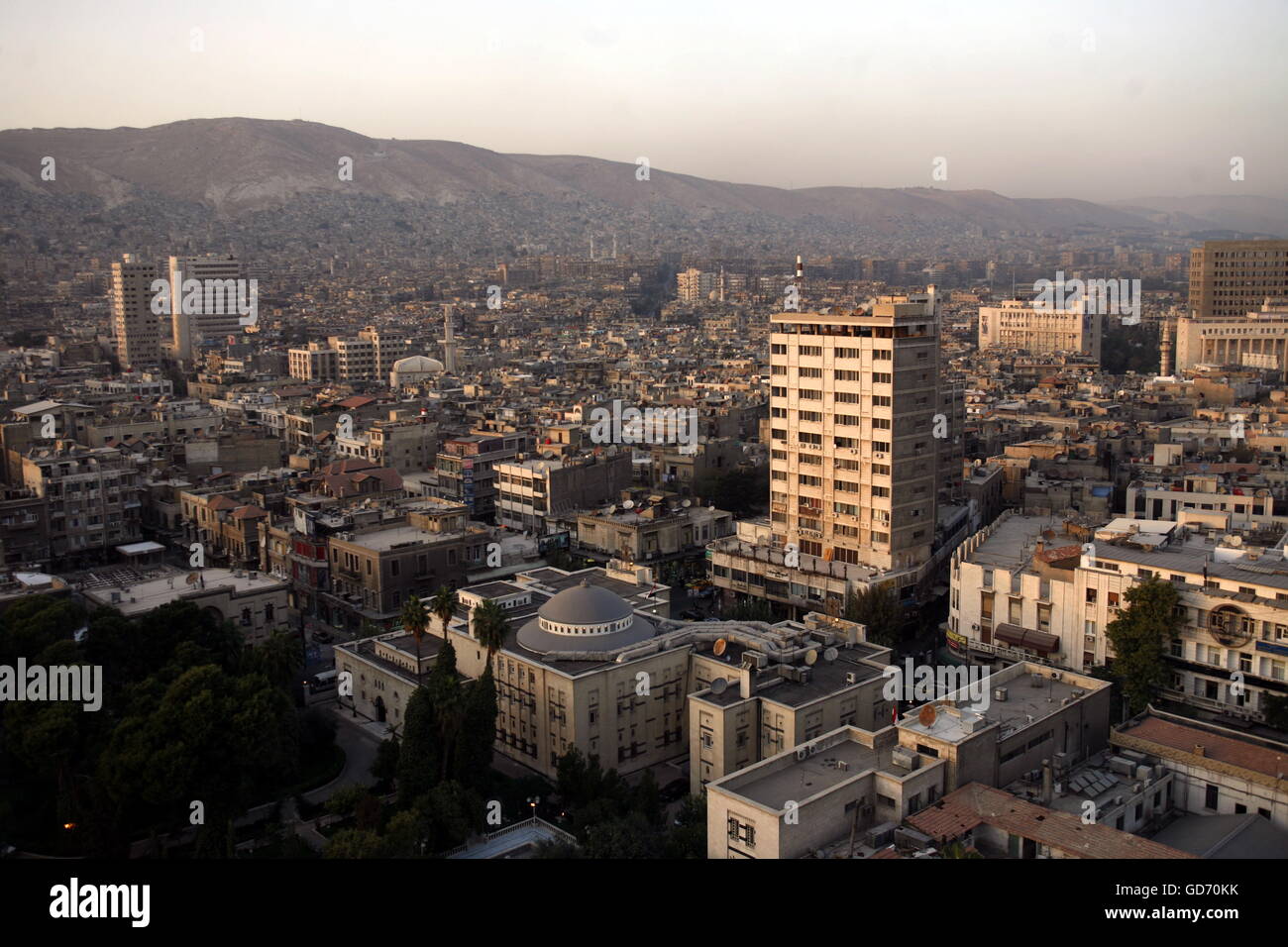 the city centre of Damaskus before the war in Syria in the middle east ...