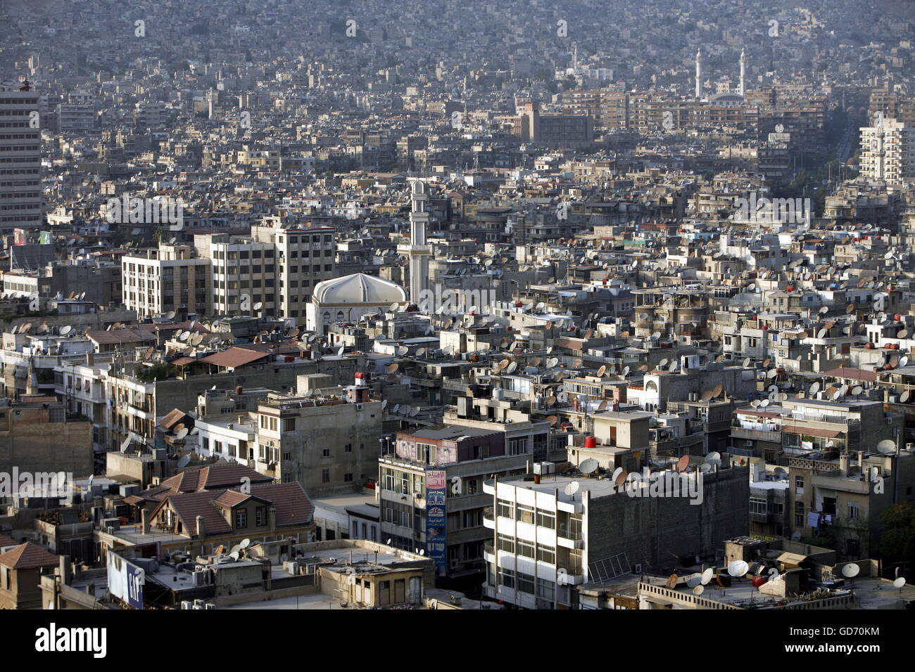 the city centre of Damaskus before the war in Syria in the middle east ...