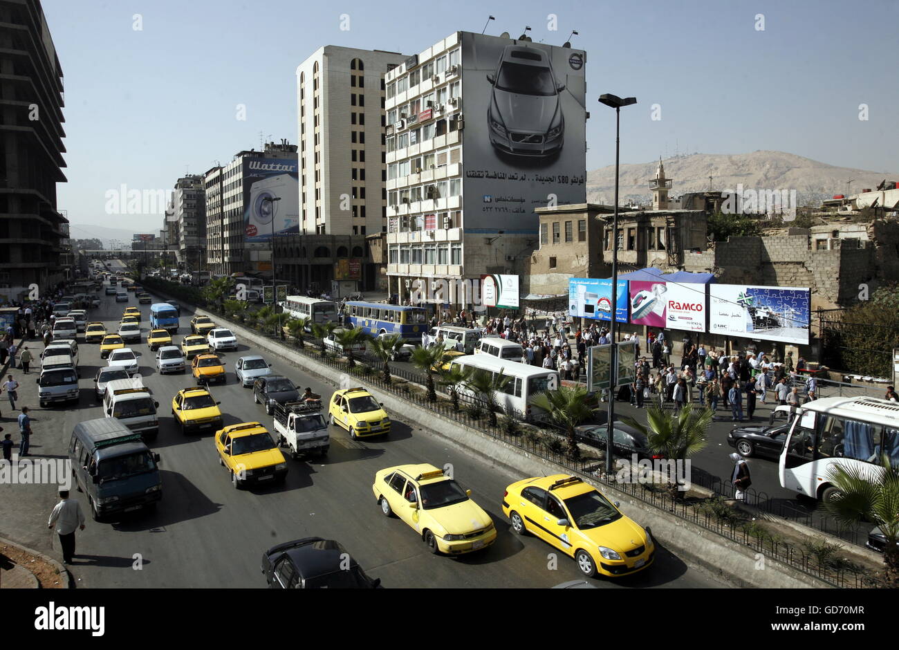the city centre of Damaskus before the war in Syria in the middle east ...