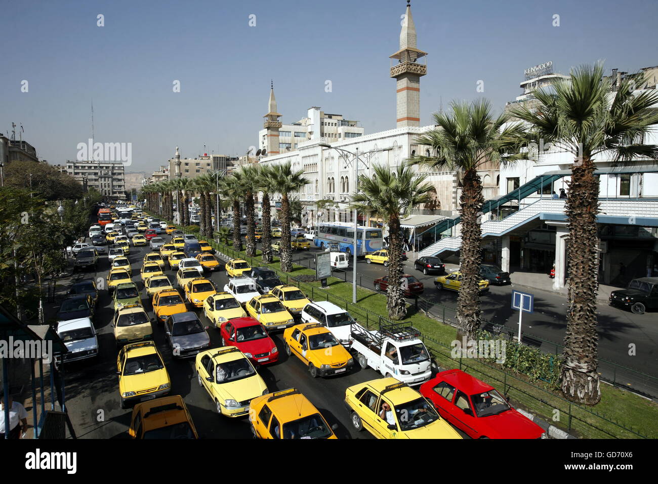 the city centre of Damaskus before the war in Syria in the middle east ...