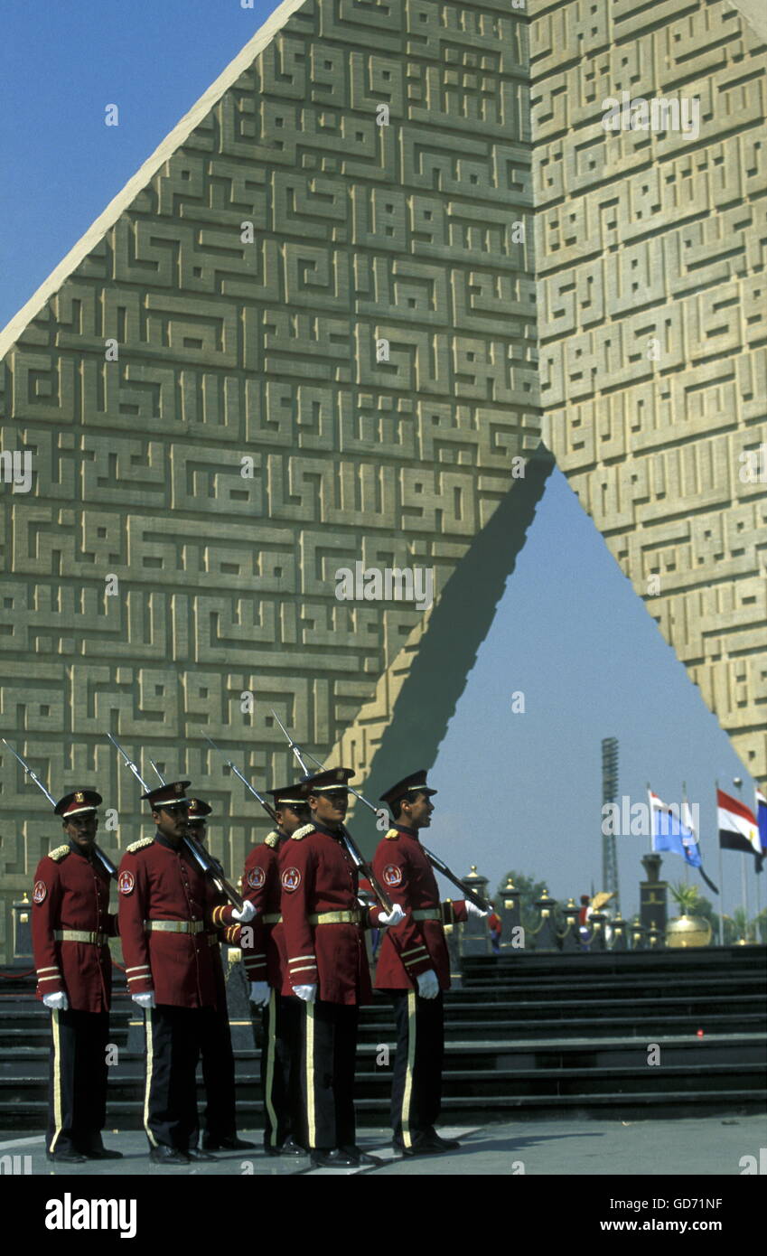 the Sadat Monument in the city centre of Cairo the capital of Egypt in ...