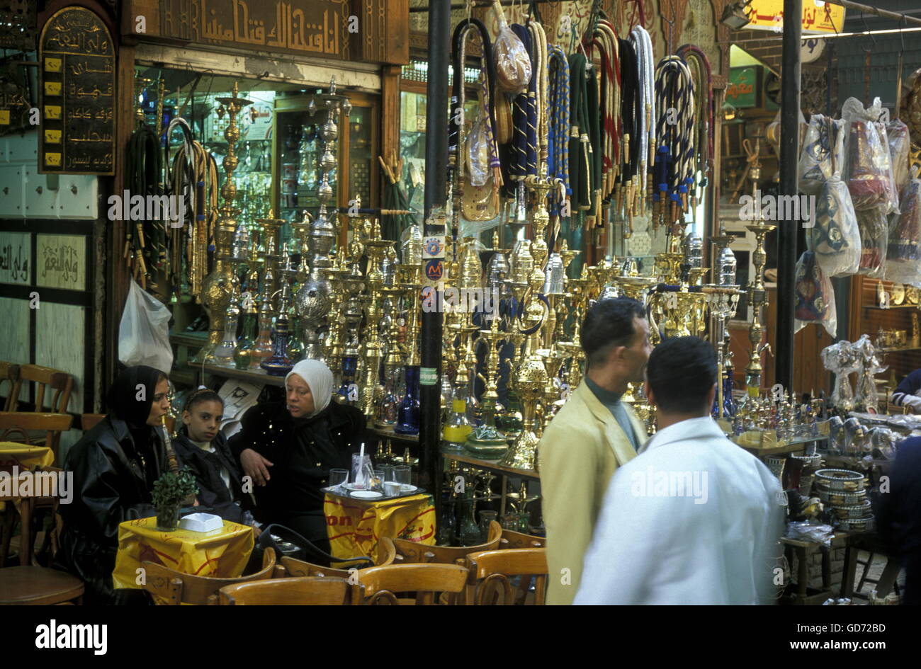 the souq or market in the old town of Cairo the capital of Egypt in ...