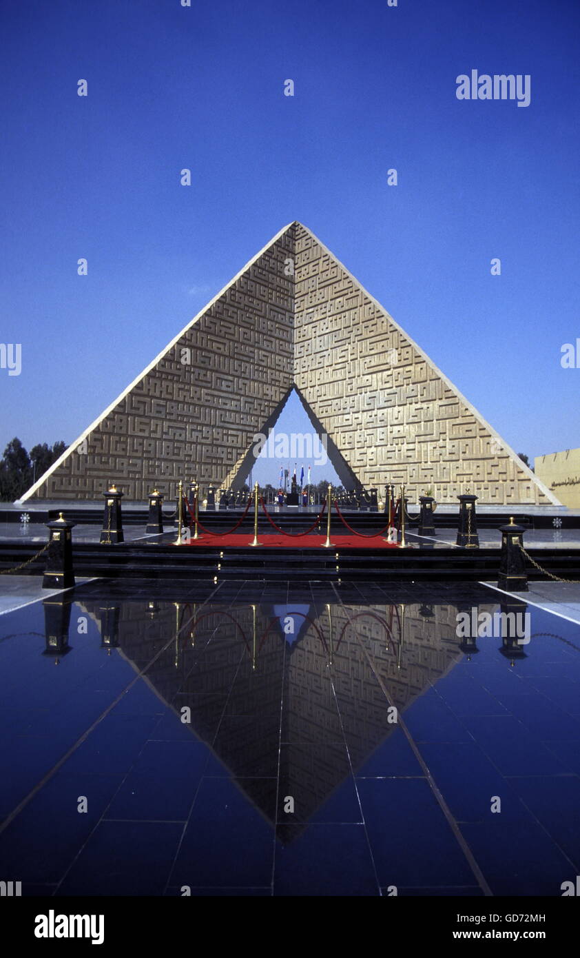 the Sadat Monument in the city centre of Cairo the capital of Egypt in ...