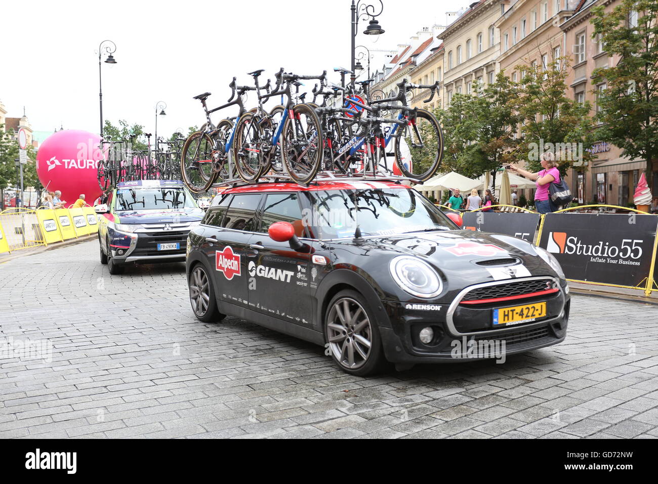 Warsaw, Poland. 12th July, 2016. Stage 1 of the 73th Tour de Pologne ...