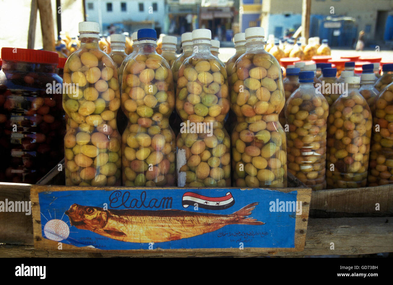 olives at the market the old town of the Oasis and village of Siwa in ...