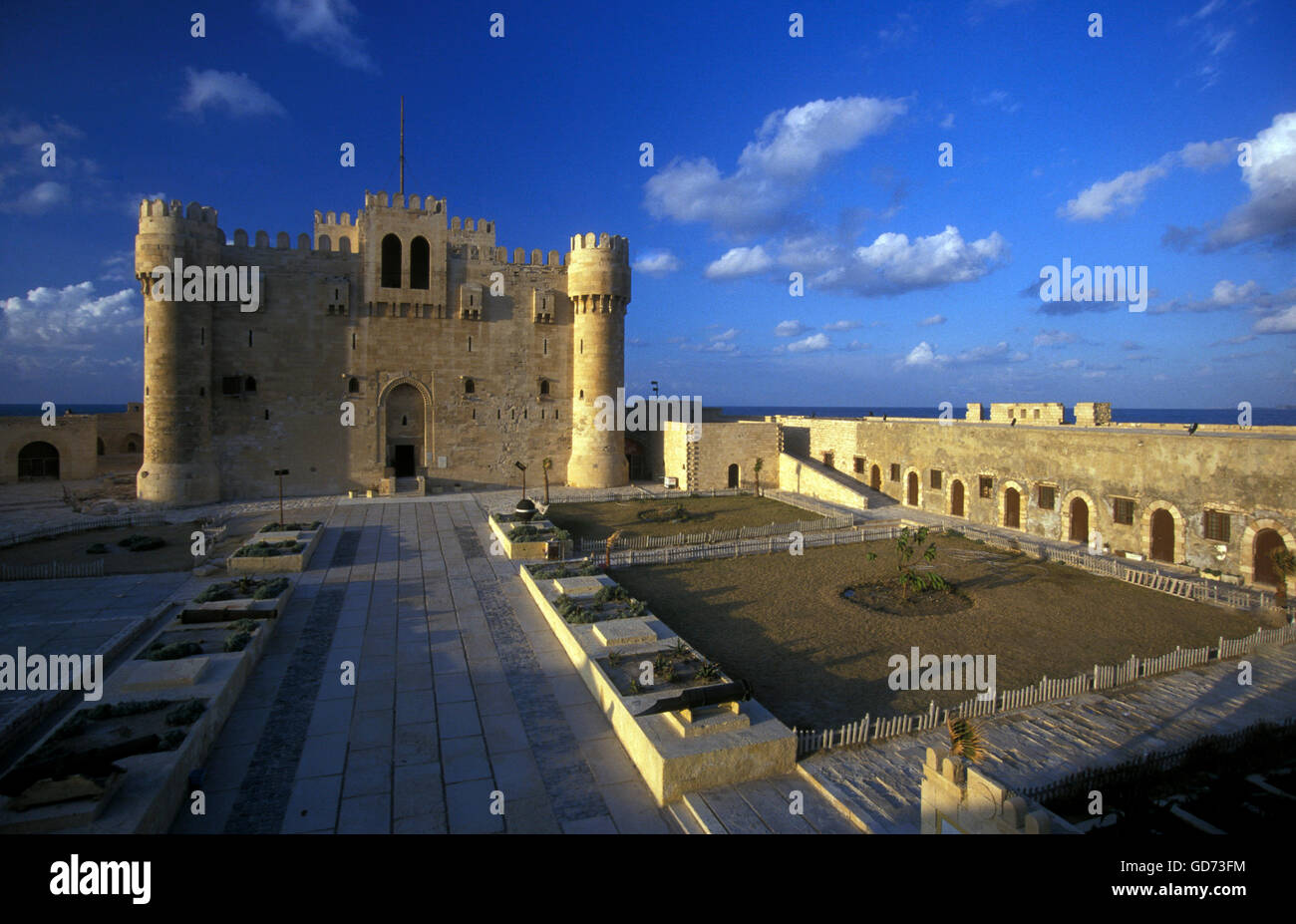 the fort Qaitbey at the al corniche road in the city of Alexandria on ...