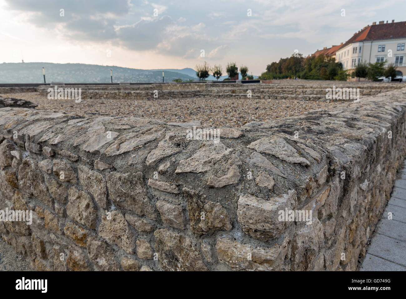 Ancient walls in Buda Castle, Budapest, Hungary Stock Photo - Alamy