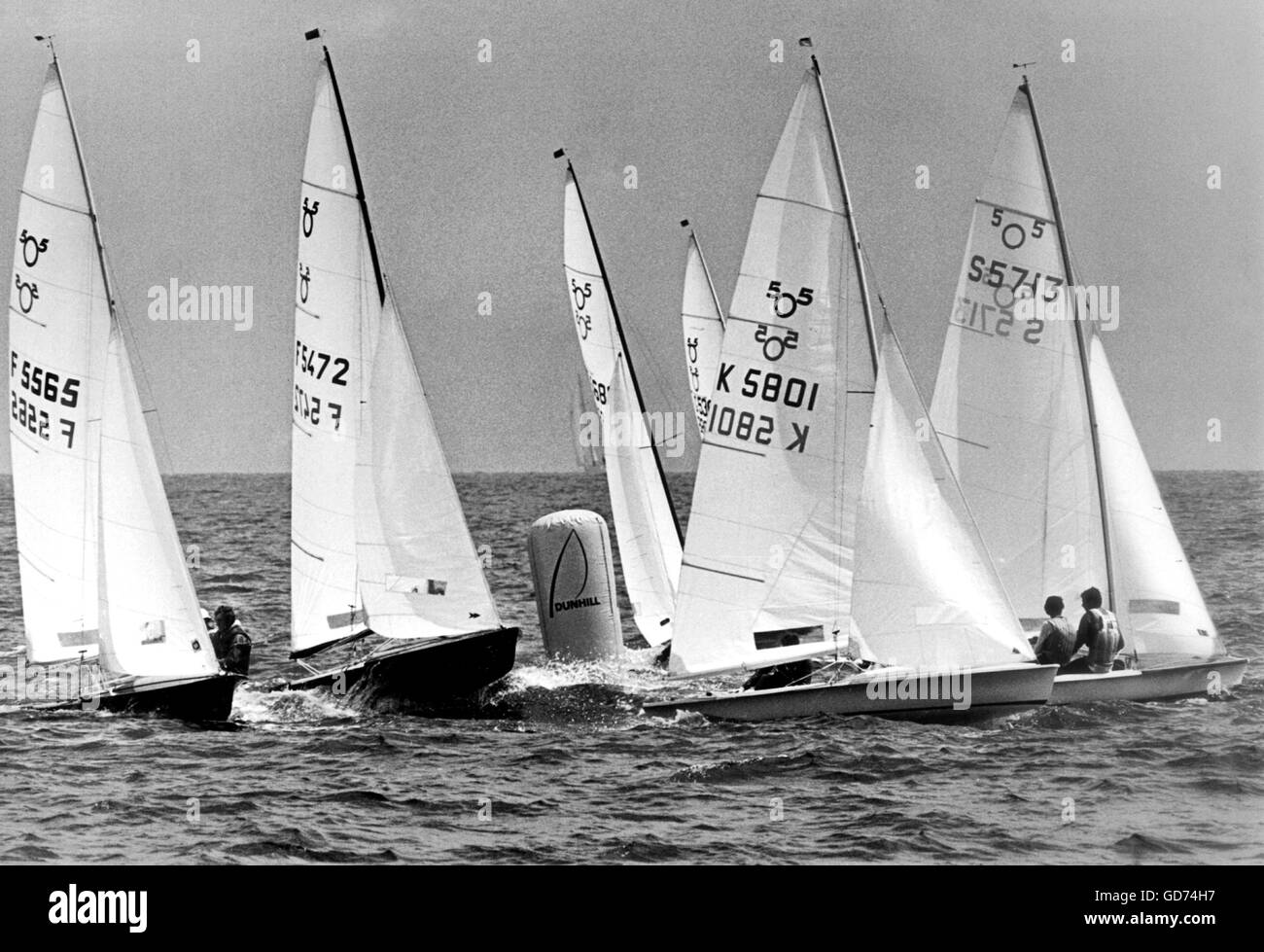 505 sailing dinghy Black and White Stock Photos & Images - Alamy
