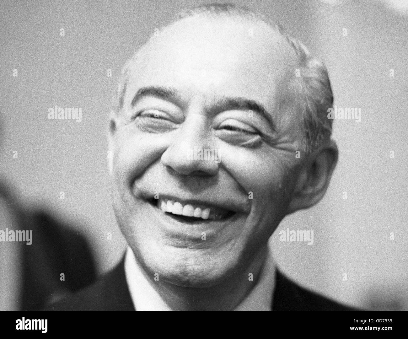Richard Rodgers, composer, at a cocktail party in New York City Stock ...