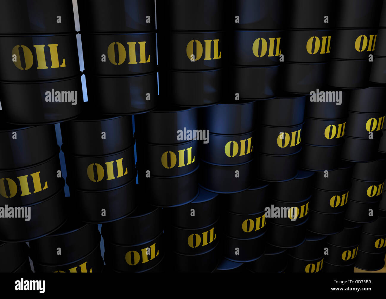 Stacked oil barrels Stock Photo - Alamy