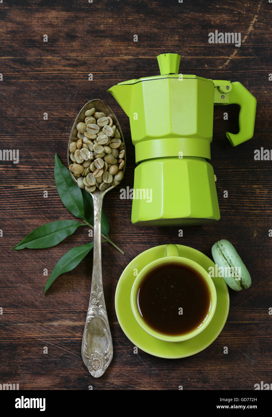 natural organic green coffee beans, healthy food Stock Photo - Alamy