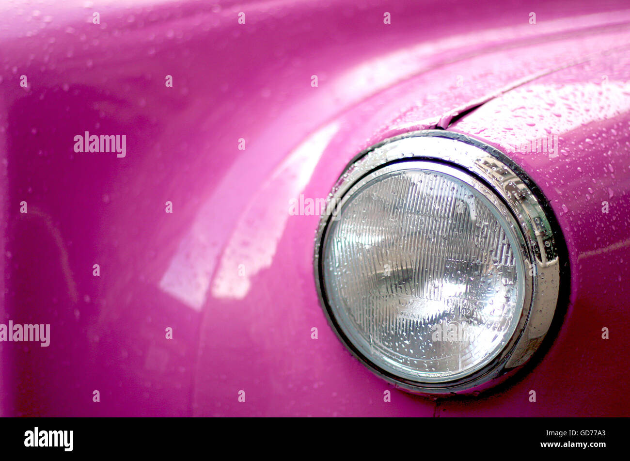 Pink Cab Head Light Stock Photo - Alamy