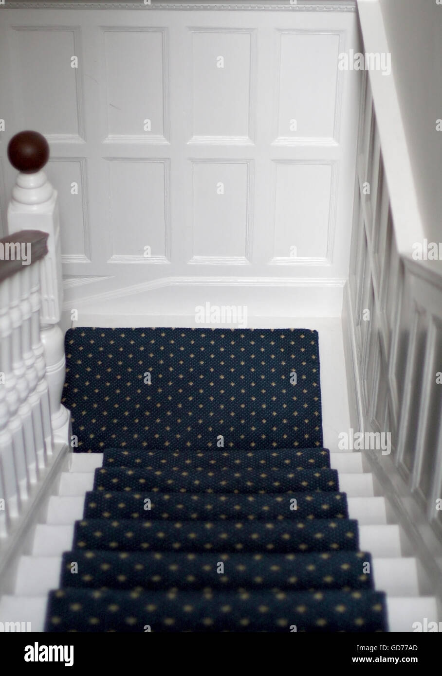 An english old style staircase Stock Photo - Alamy