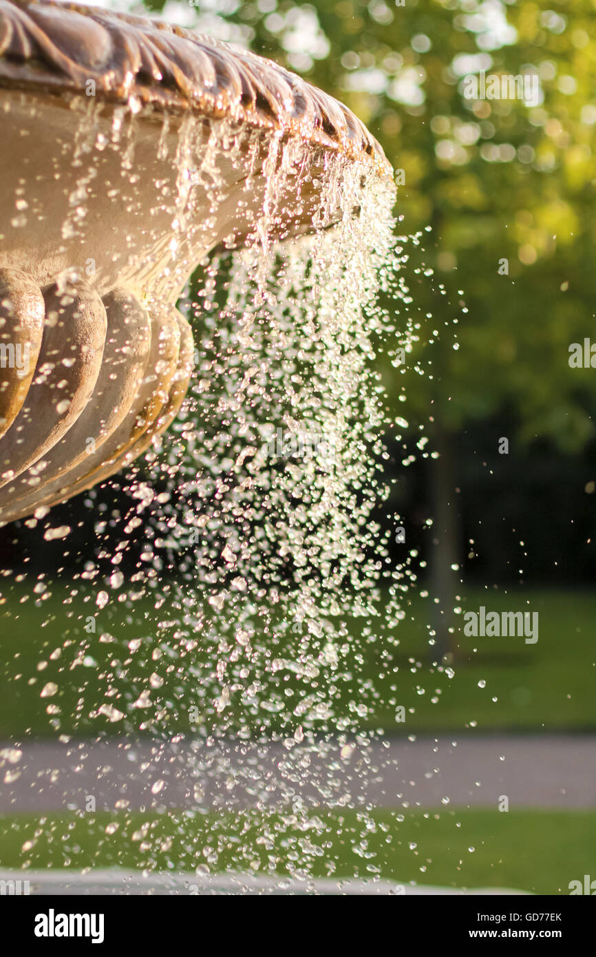 water drops falling from a fountain Stock Photo - Alamy