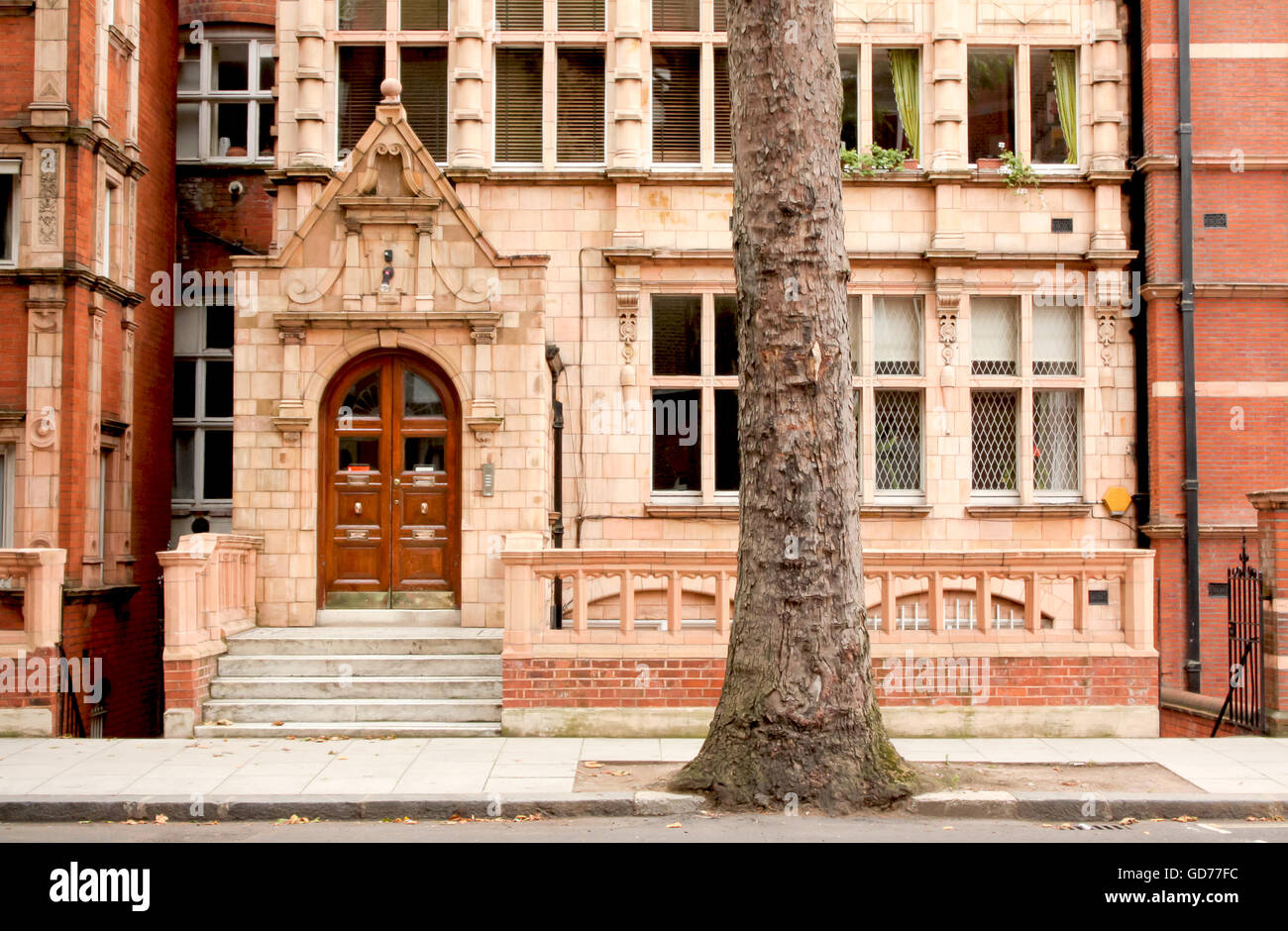 British style building facade view from the street Stock Photo - Alamy