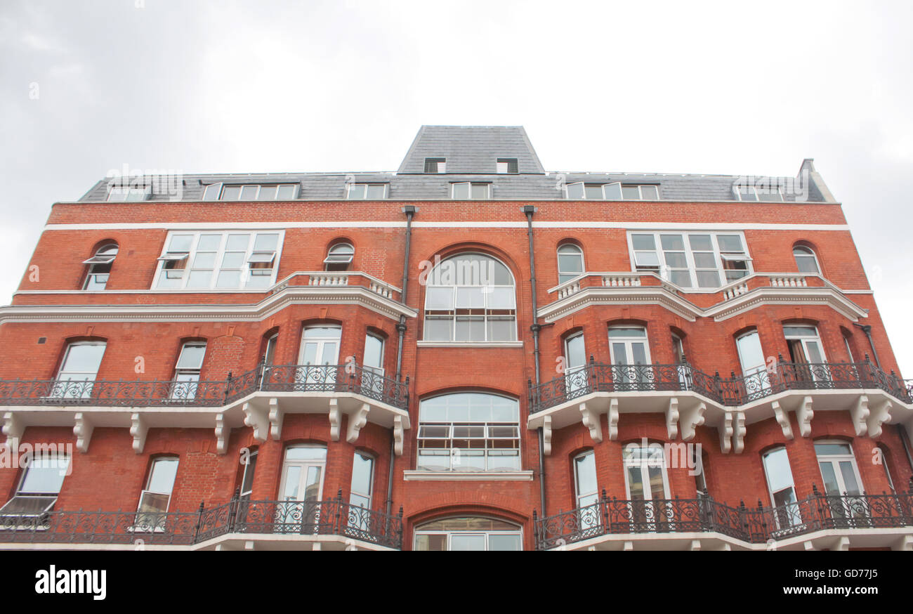 Red brick building in british style Stock Photo - Alamy