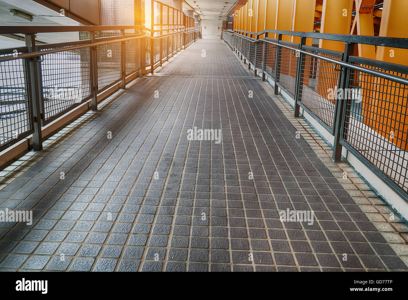 urban city architectural platform bridge Stock Photo - Alamy