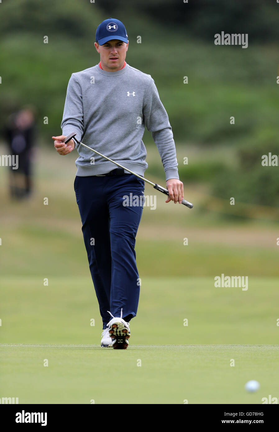 USA's Jordan Spieth during the practice day at Royal Troon Golf Club ...