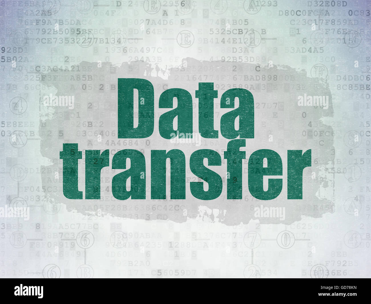 Information concept: Data Transfer on Digital Data Paper background ...