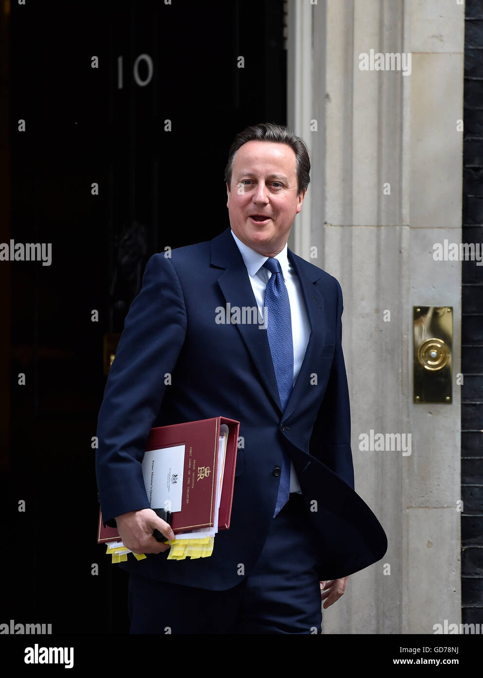 David Cameron leaves 10 Downing Street in London for the House of ...