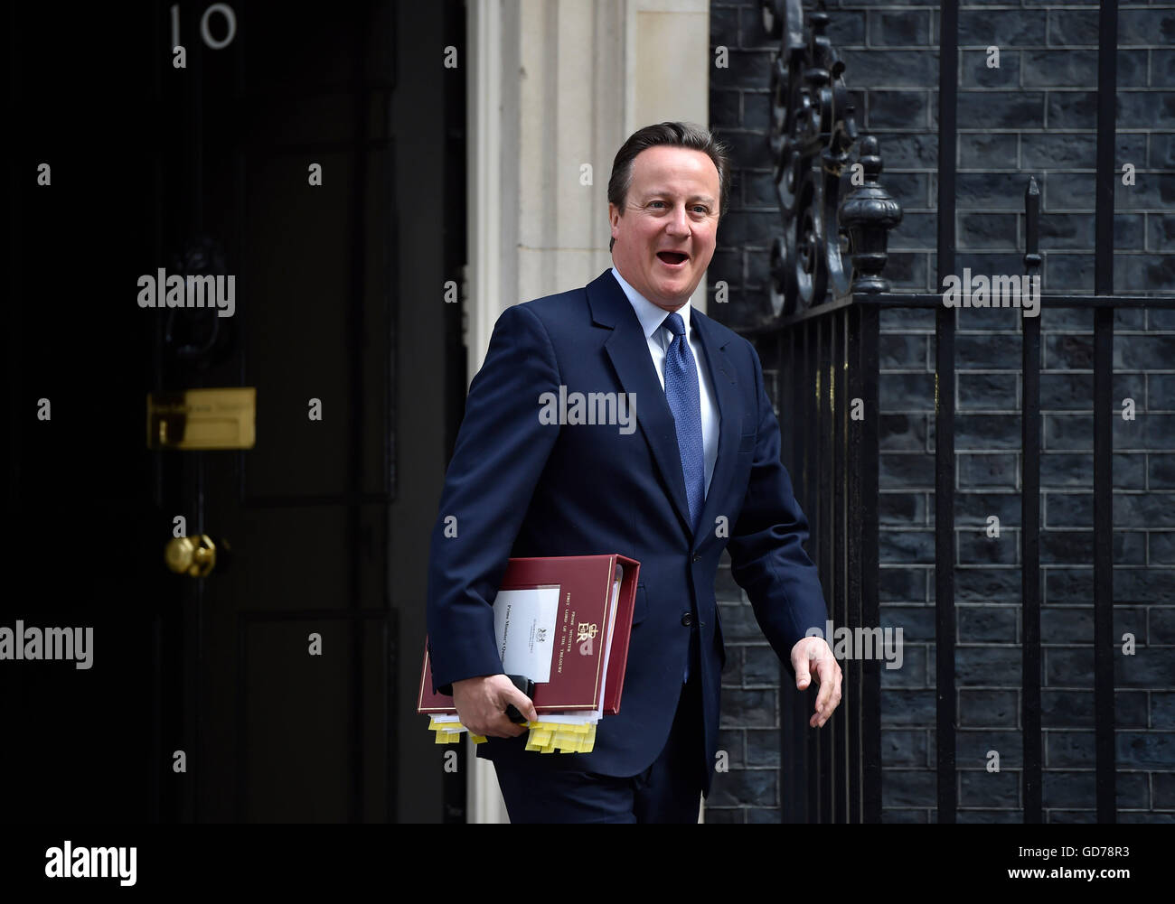 David Cameron leaves 10 Downing Street in London for the House of ...