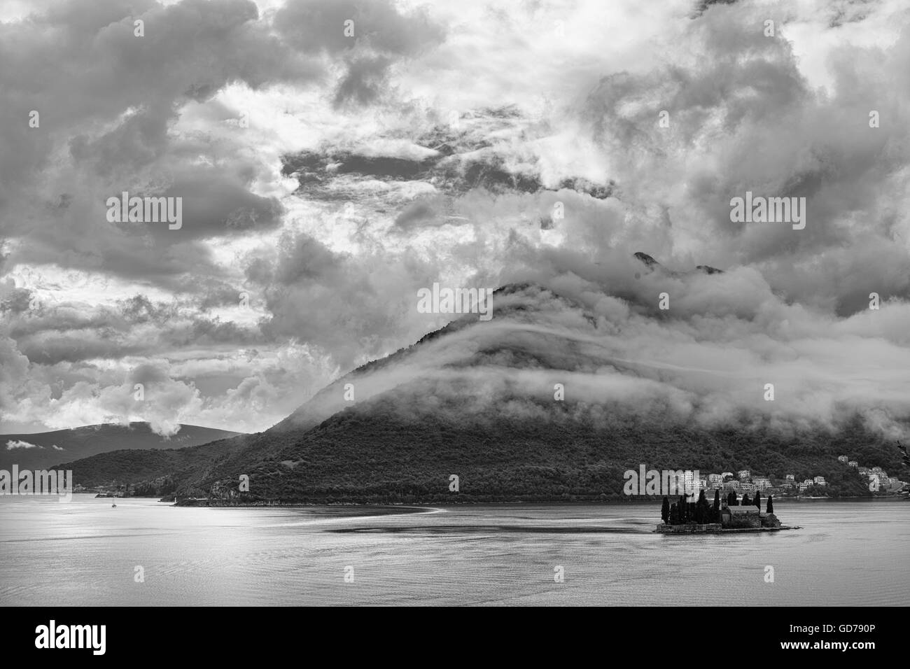 Boka Kotorska (the Bay of Kotor) and the monastery island of Sveti ...