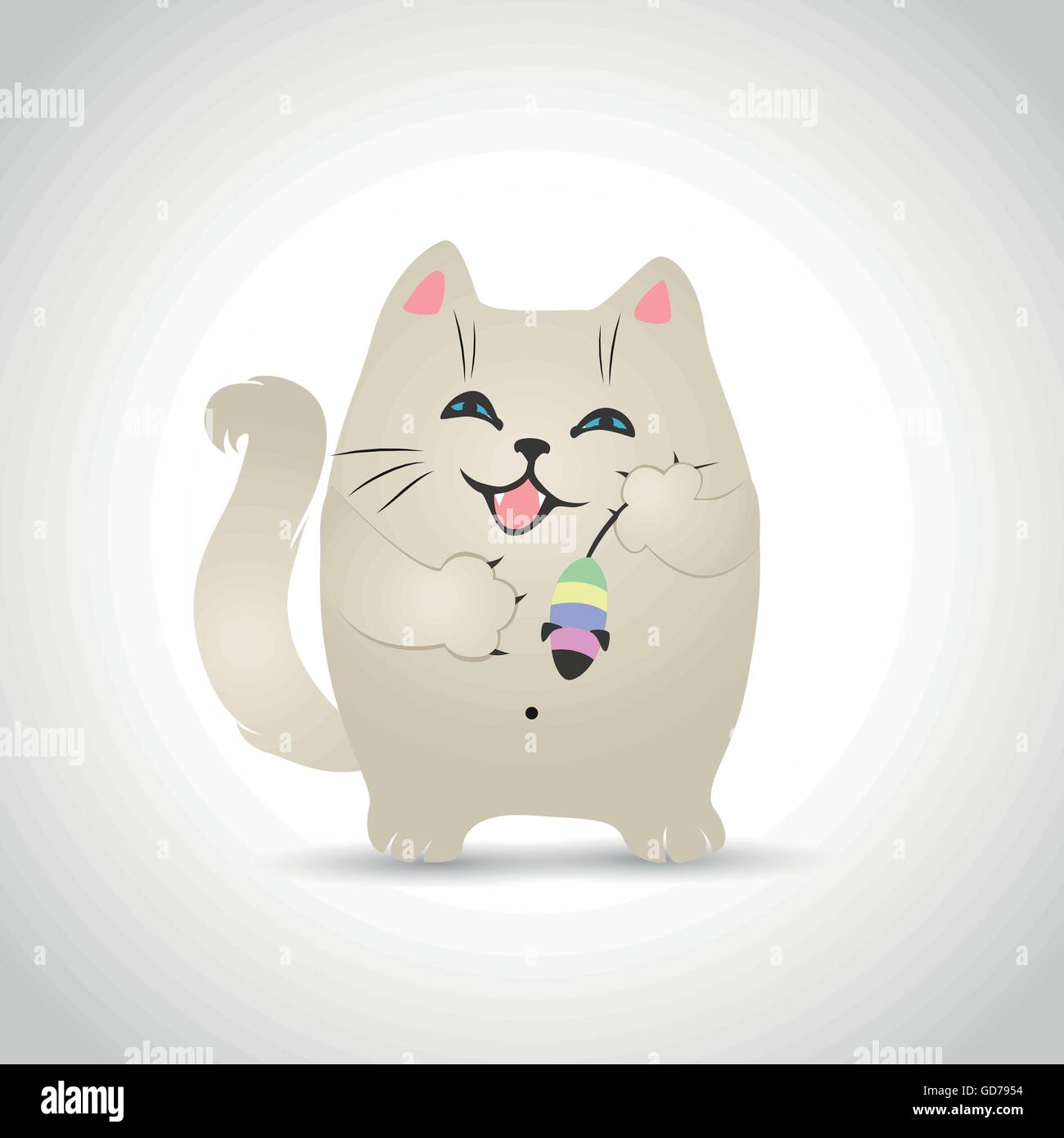 funny little cat Stock Vector Image & Art - Alamy