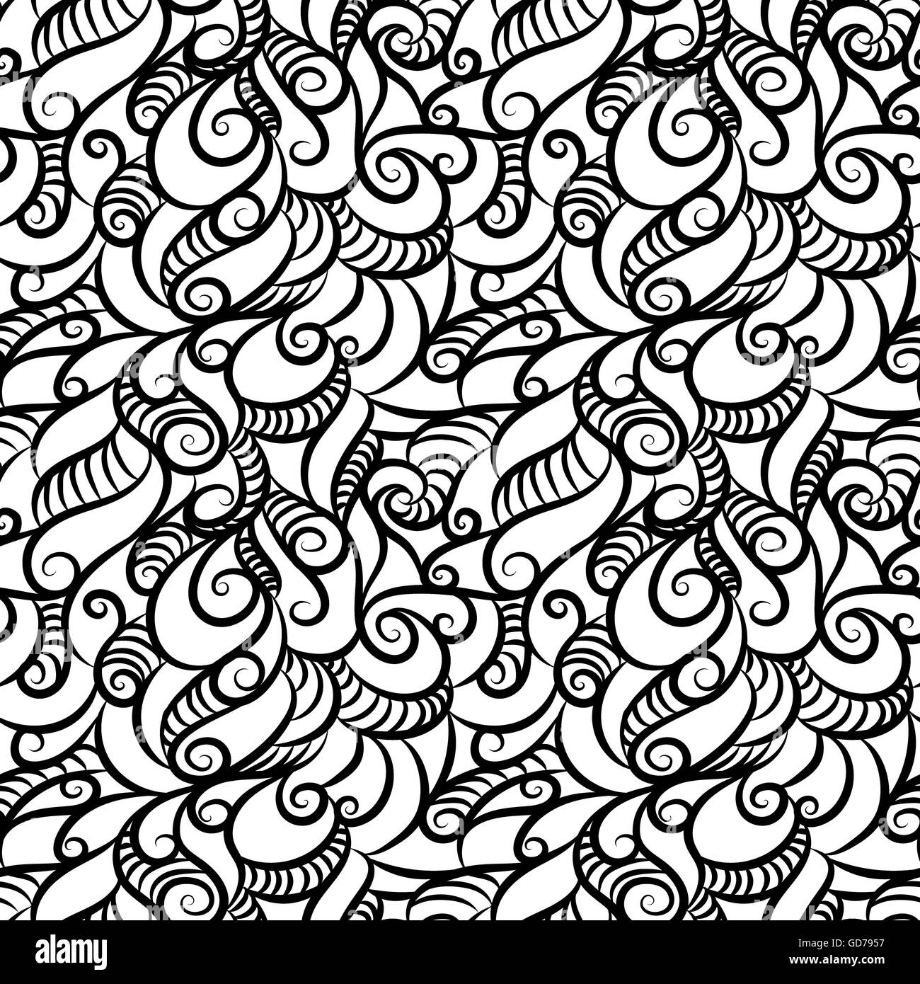 Curly seamless pattern Stock Vector Image & Art - Alamy