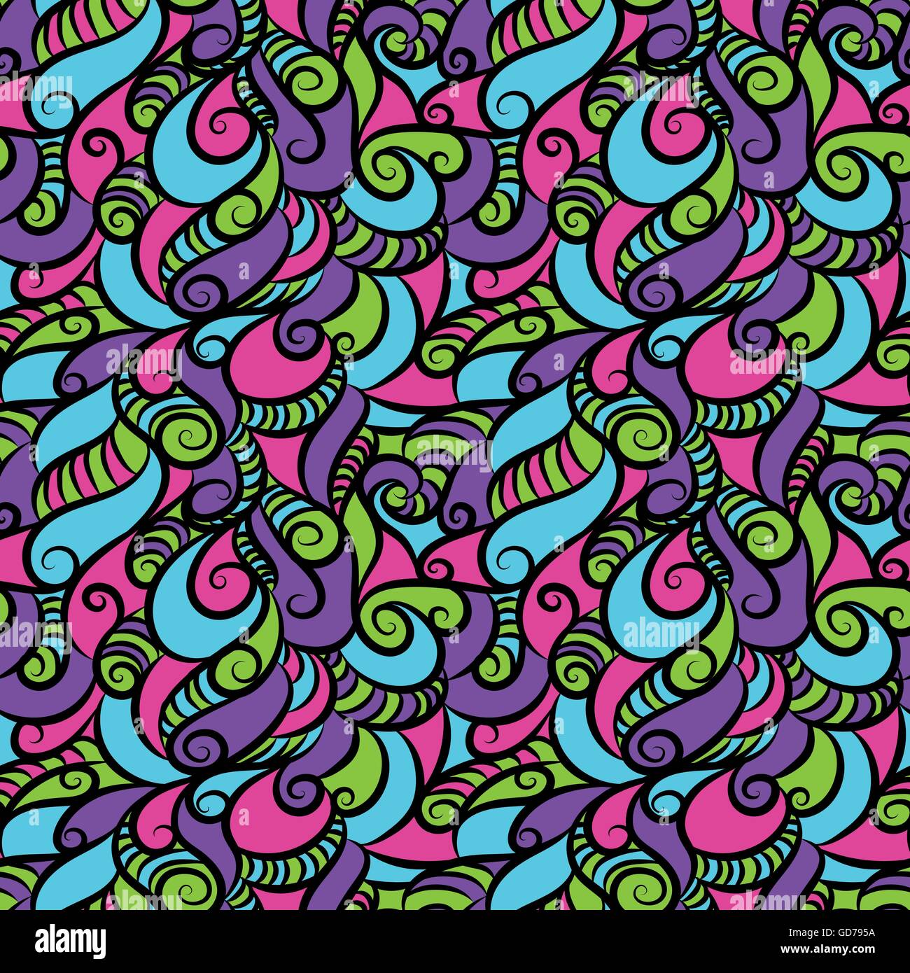 Curly seamless pattern Stock Vector Image & Art - Alamy