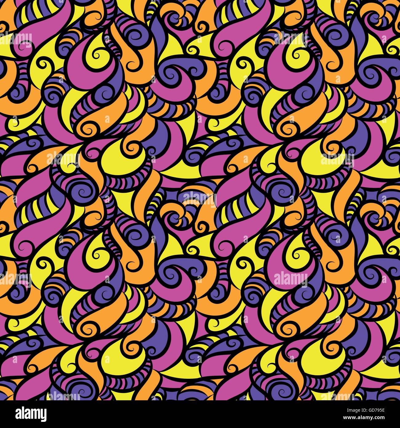 Curly seamless pattern Stock Vector Image & Art - Alamy