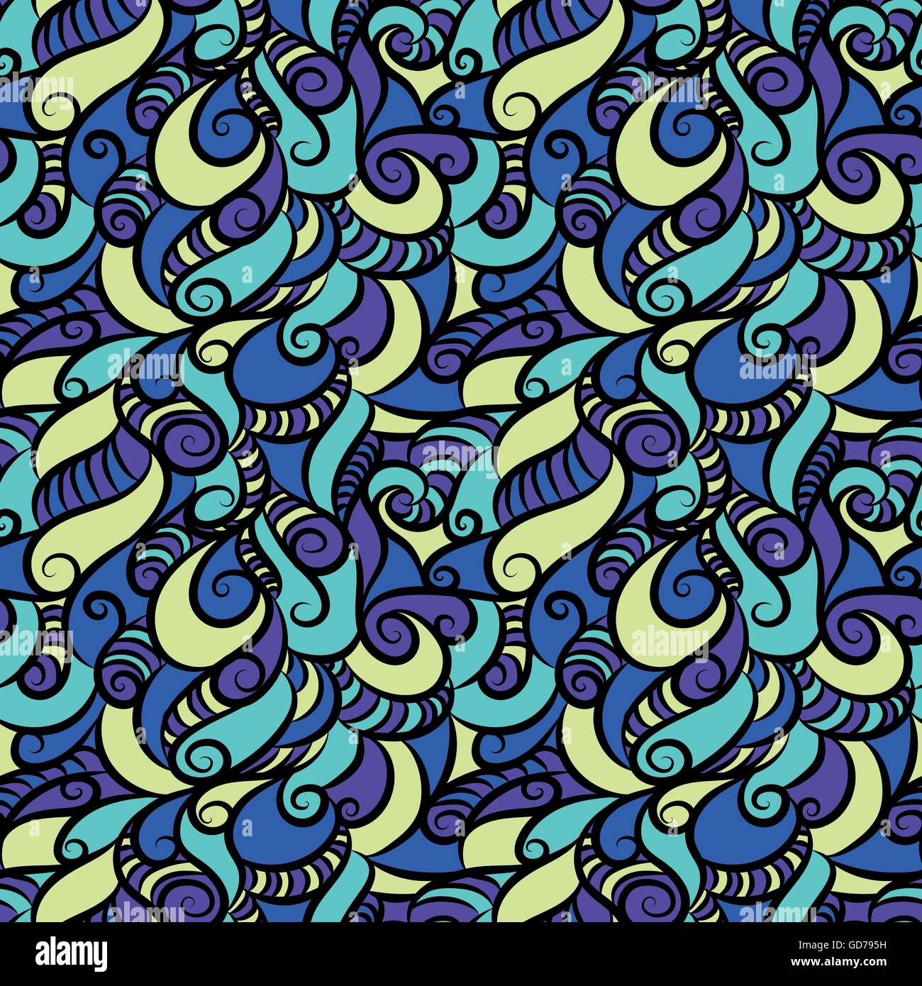 Curly seamless pattern Stock Vector Image & Art - Alamy