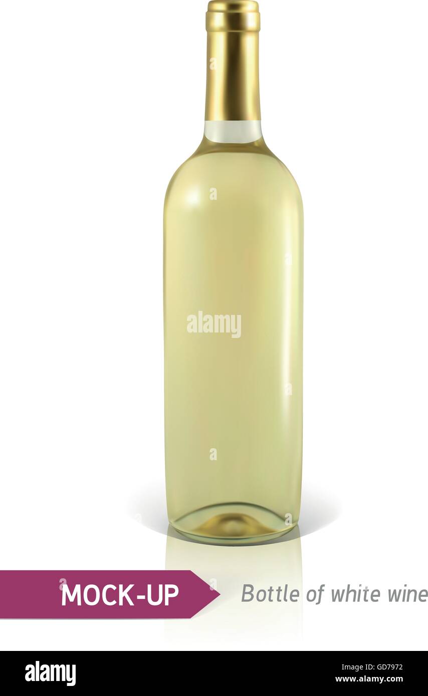 bottle of white wine Stock Vector Image & Art - Alamy