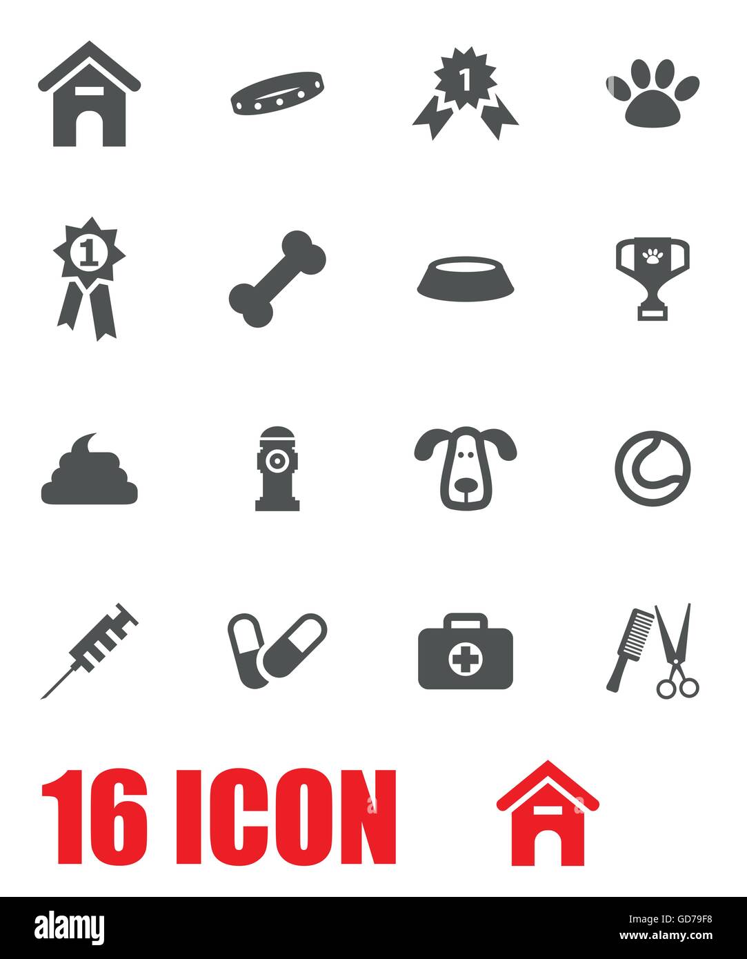 Vector white dog icon set Stock Vector Image & Art - Alamy