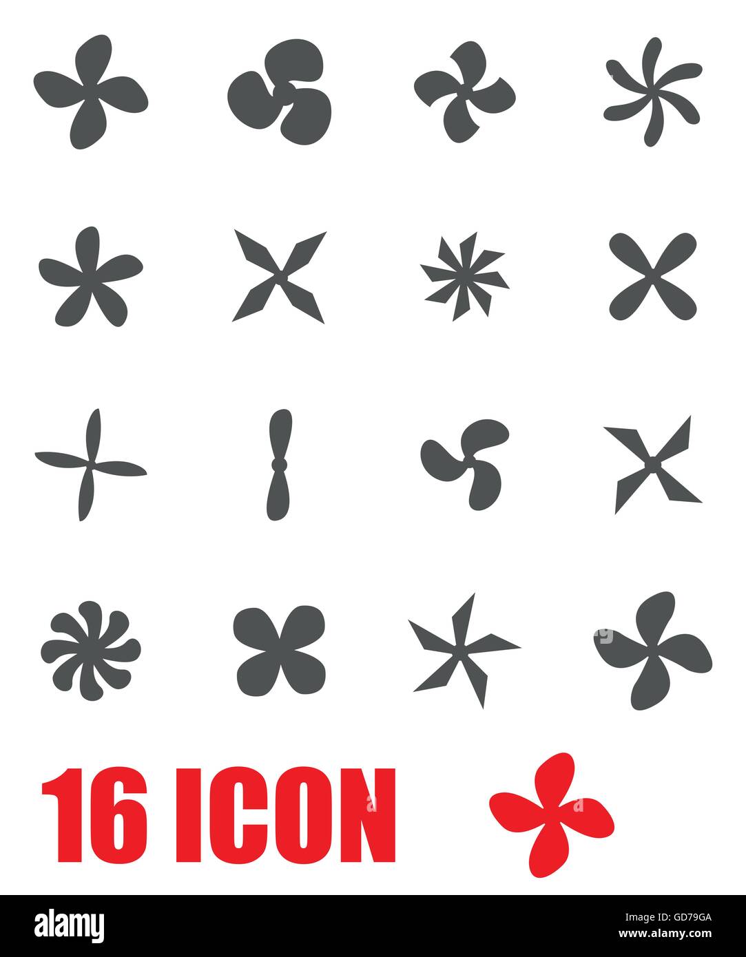 Vector grey fans and propellers icon set Stock Vector Image & Art - Alamy