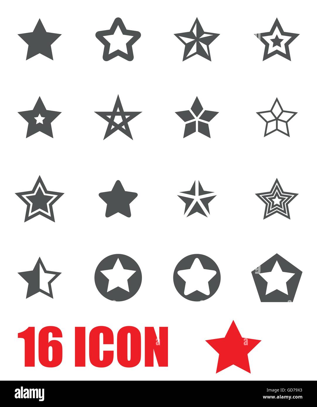 Vector grey stars icon set Stock Vector Image & Art - Alamy