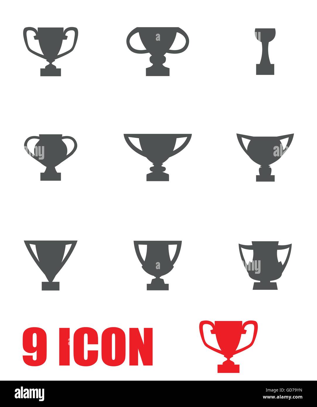 Vector grey trophy icon set Stock Vector Image & Art - Alamy