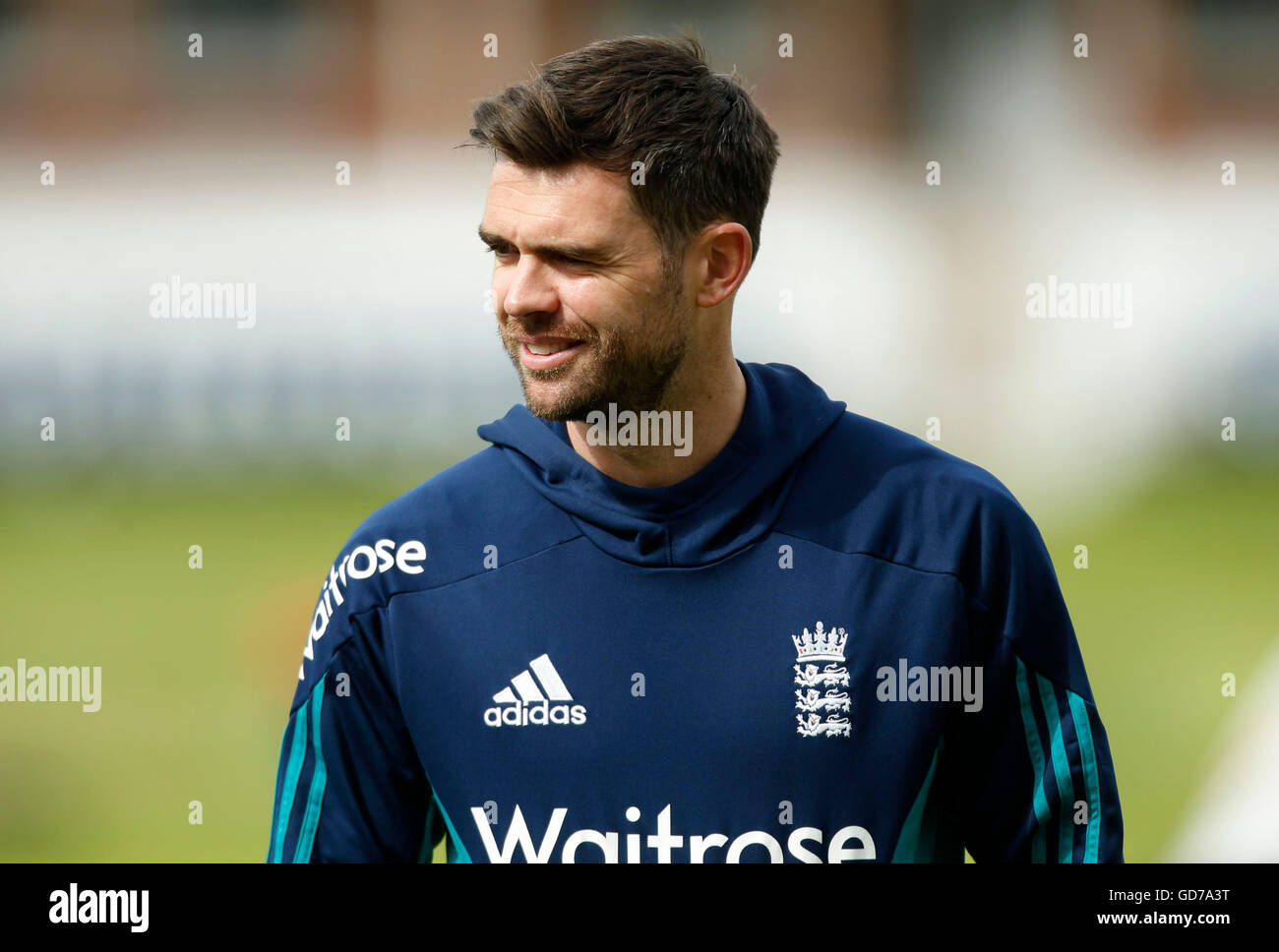 England's Jimmy Anderson during a nets session at Lord's, London Stock ...