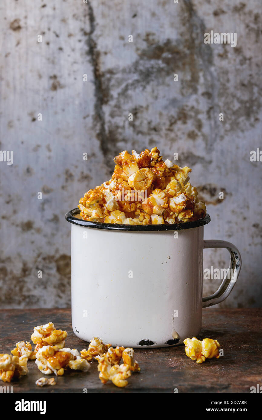 Prepared salted popcorn Stock Photo - Alamy
