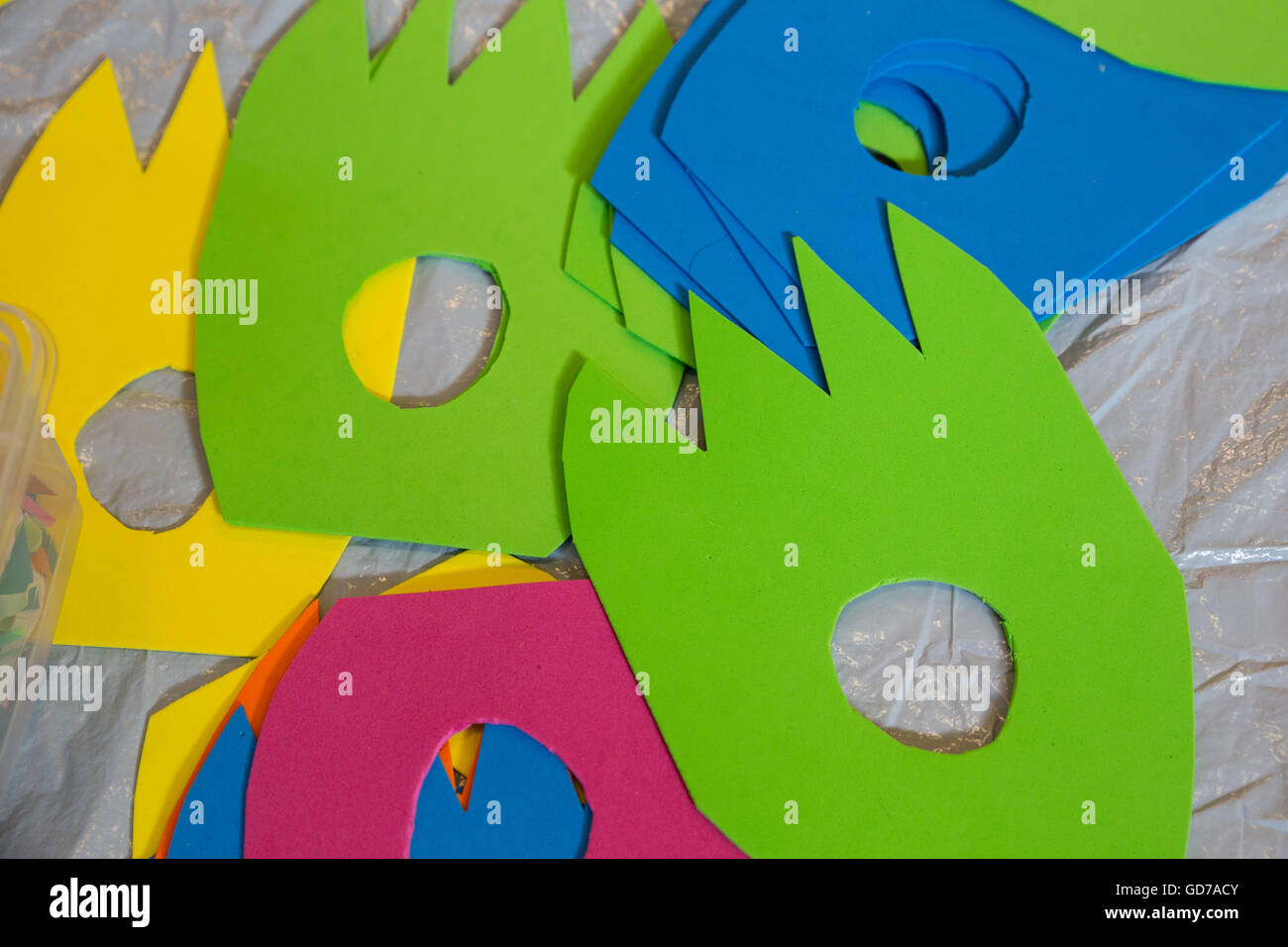 Cut out claw shapes in various colours Stock Photo - Alamy