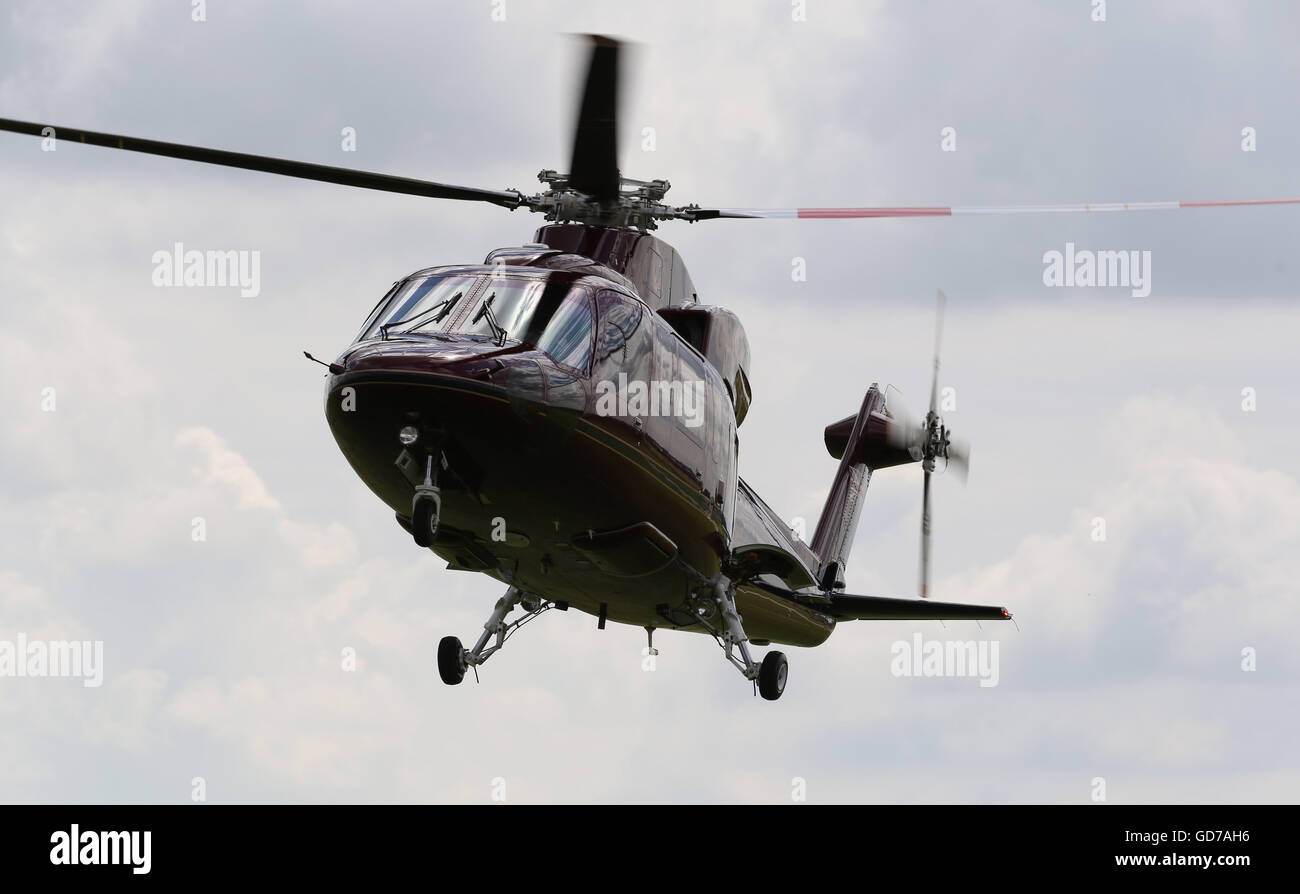 The royal helicopter carrying Queen Elizabeth II and the Duke of ...