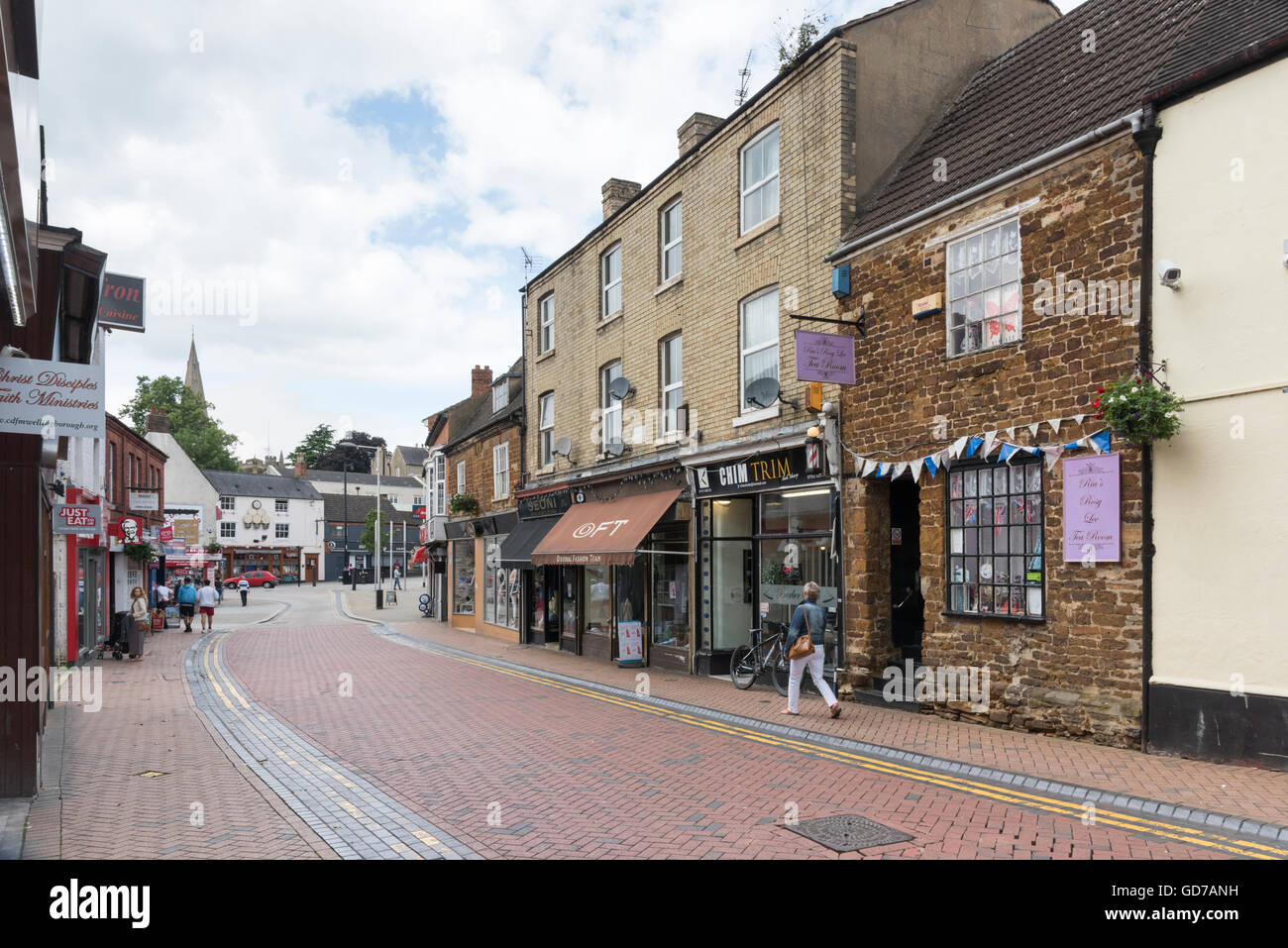 A view of the town centre of Wellingborough Northamptonshire UK Stock ...