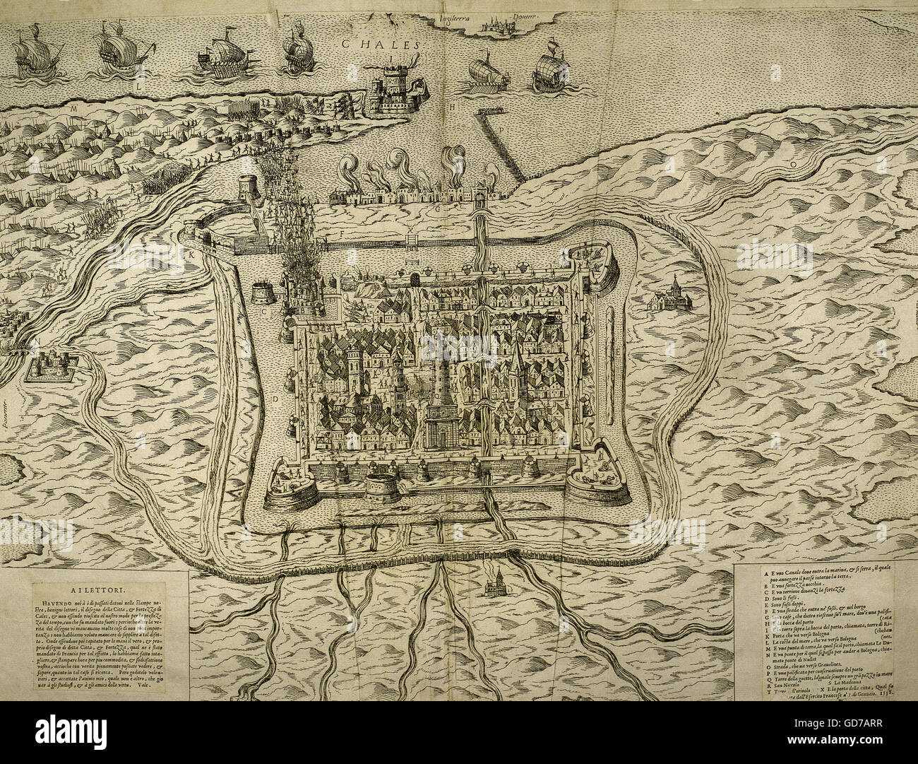 Calais map 16th century hi-res stock photography and images - Alamy
