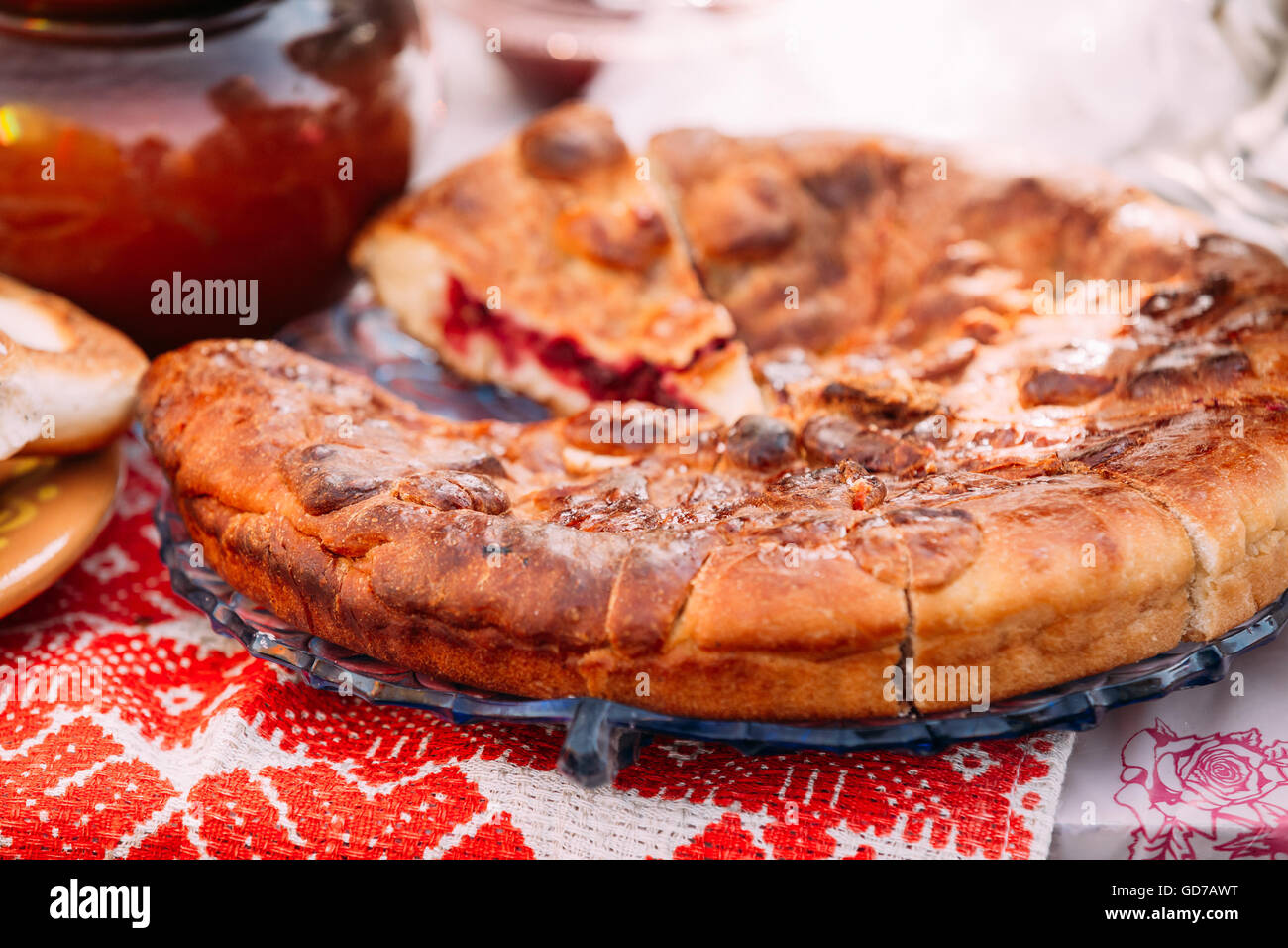 The dishes of the traditional Belarusian cuisine - pie Stock Photo - Alamy