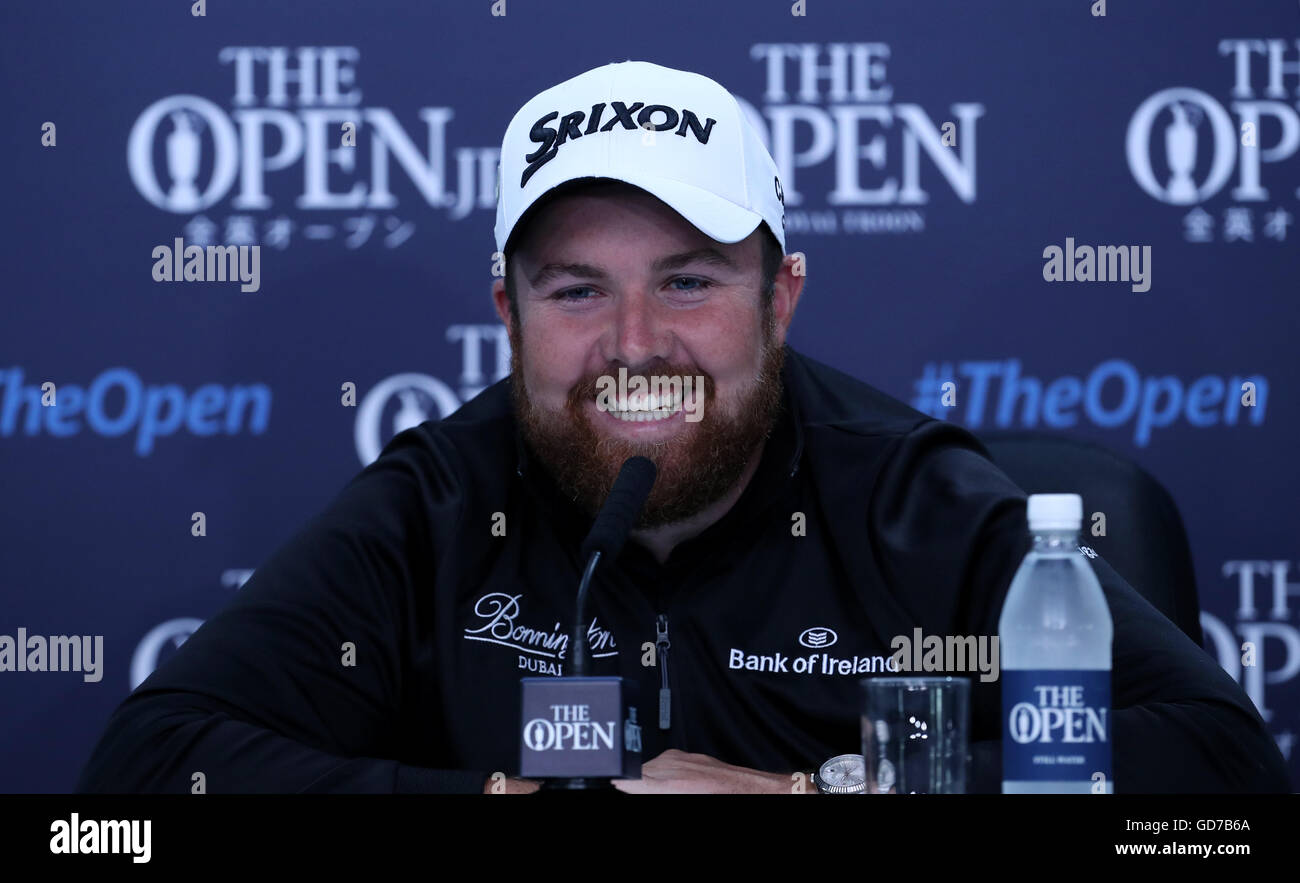 Ireland's Shane Lowry during a press conference at Royal Troon Golf ...